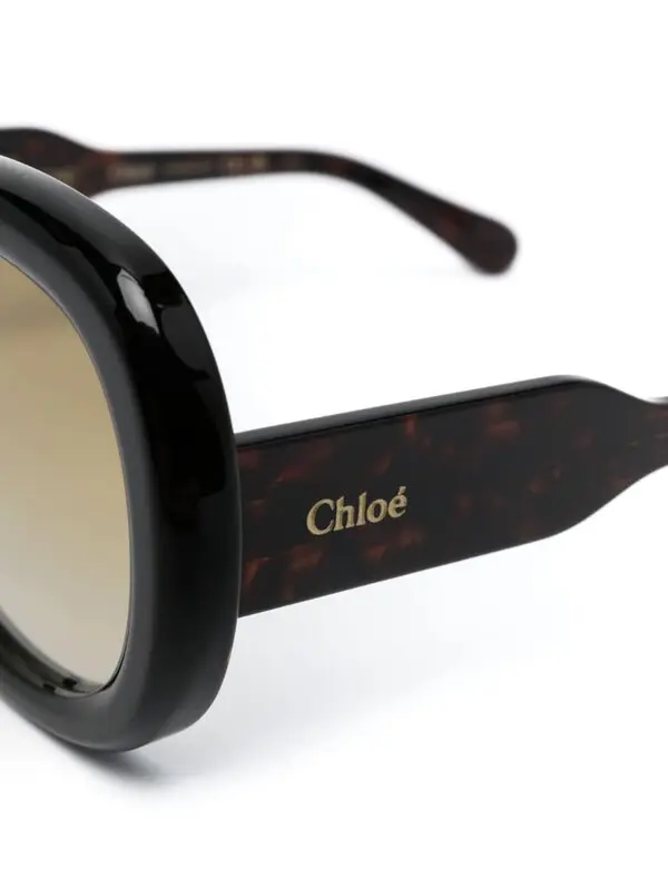 Chloé Logo-print Oversized Sunglasses