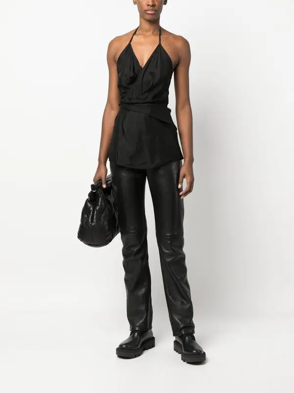 Rick Owens Laura Wraparound Halterneck Top