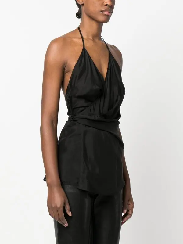 Rick Owens Laura Wraparound Halterneck Top
