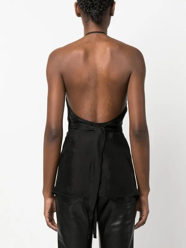 Rick Owens Laura Wraparound Halterneck Top
