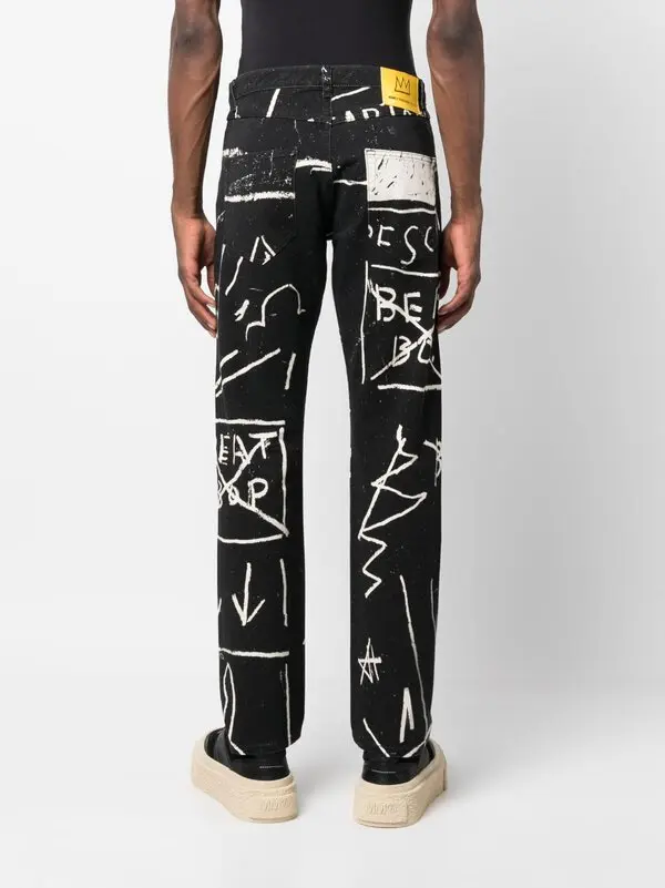 HONEY FUCKING DIJON Doodle-print Trousers