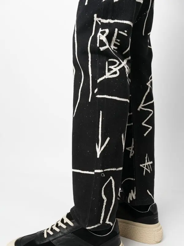 HONEY FUCKING DIJON Doodle-print Trousers
