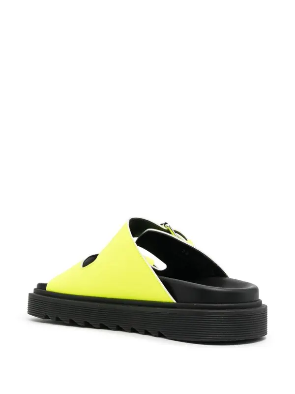 Gcds Buckle-strap Leather Slides