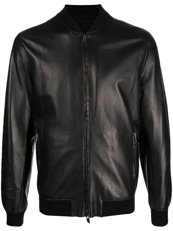 Salvatore Santoro Logo-Charm Leather Jacket In Black - 56% Off