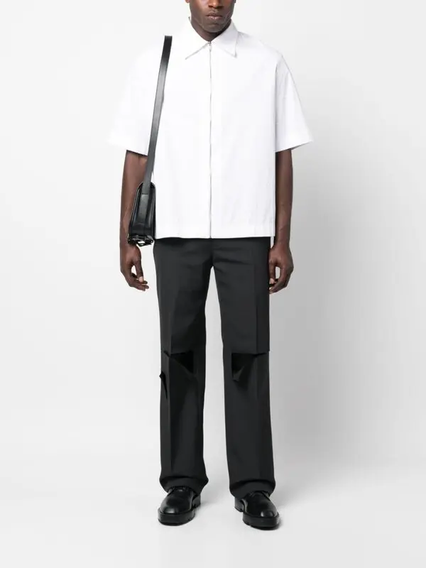 Givenchy Distressed Wool Trousers - Grey