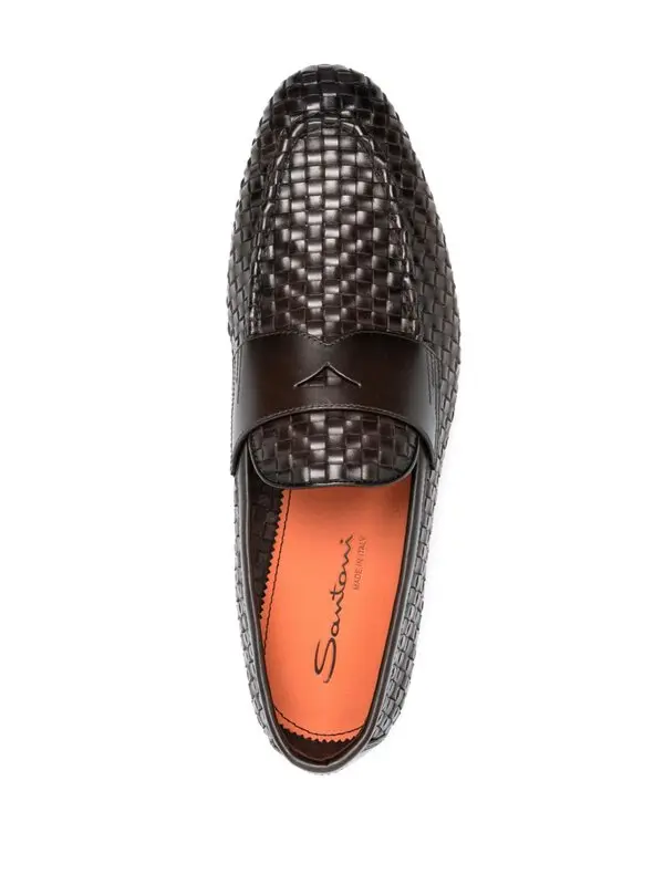 Santoni Interwoven-design Loafers