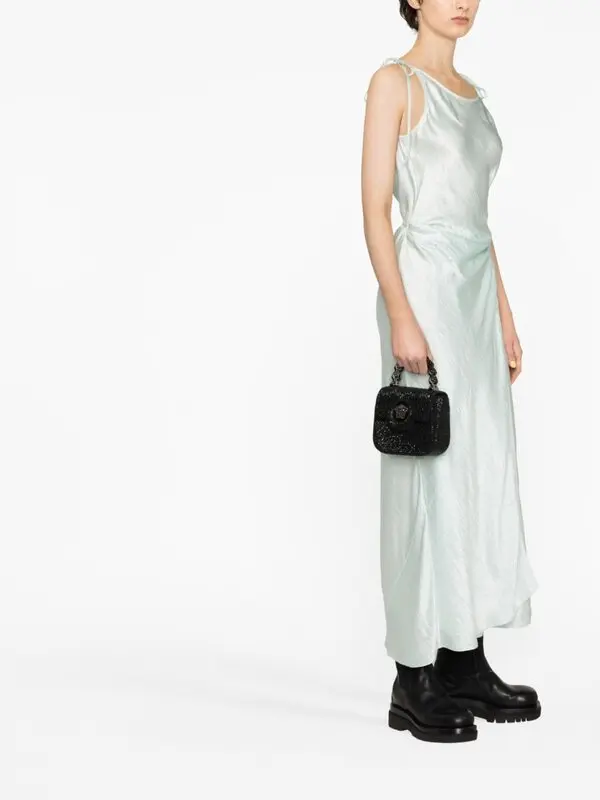 Versace La Medusa Embellished Satin Mini Bag - Black