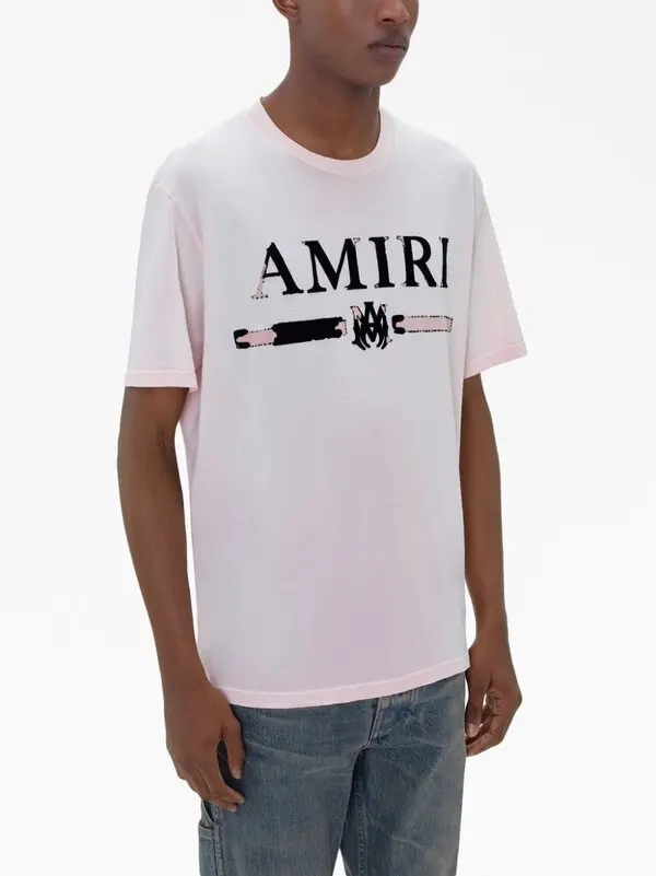 Amiri Ma Bar-Appiqué T-Shirt In White - 30% Off | Editorialist