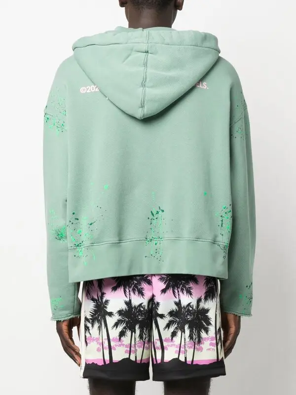 Palm Angels Palm Tree Print Hoodie
