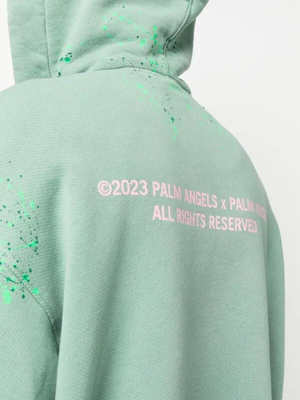 Palm Angels Palm Tree Print Hoodie