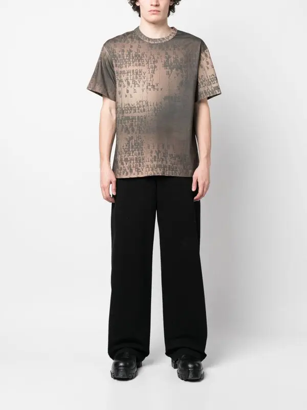 MISBHV Logo-print Bleached T-shirt