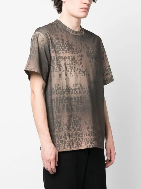 MISBHV Logo-print Bleached T-shirt