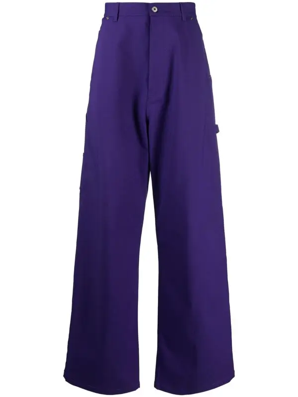 Off-White Wave Off Wide-leg Trousers - Blue