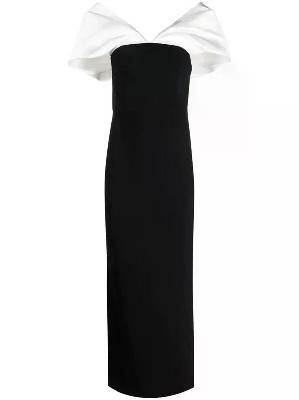 Buy Solace London Dakota Off-shoulder Long Dress - Black At 16% Off |  Editorialist