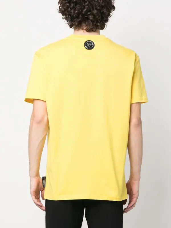 PLEIN SPORT Logo Tiger-print T-shirt - Yellow