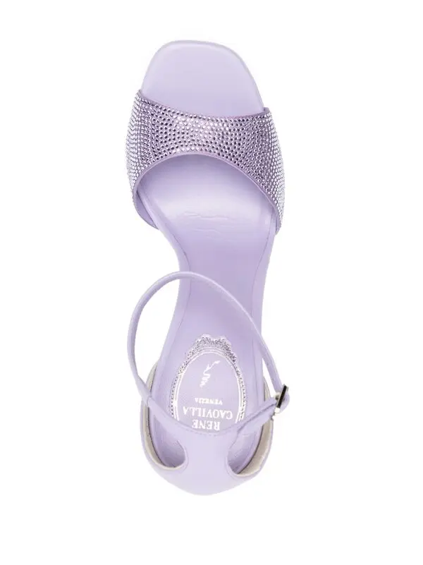 Rene Caovilla 90mm Crystal-embellished Platform Sandals