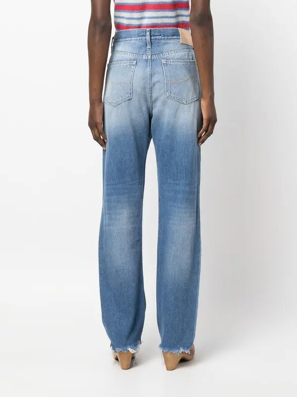 Jacob Cohen Straight Leg Distressed Jeans