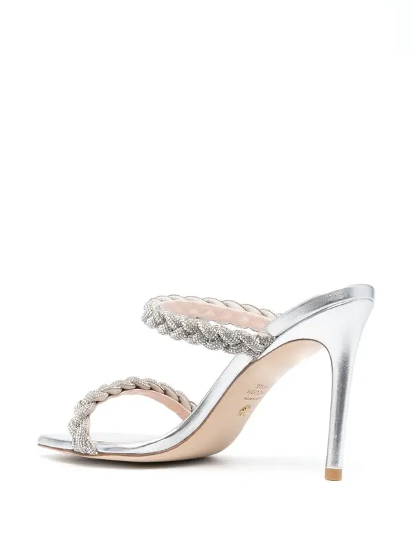 STUART WEITZMAN Braided Crystal-embellished 100mm Mules