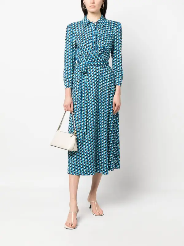Diane Von Furstenberg Geometric-pattern Midi Dress