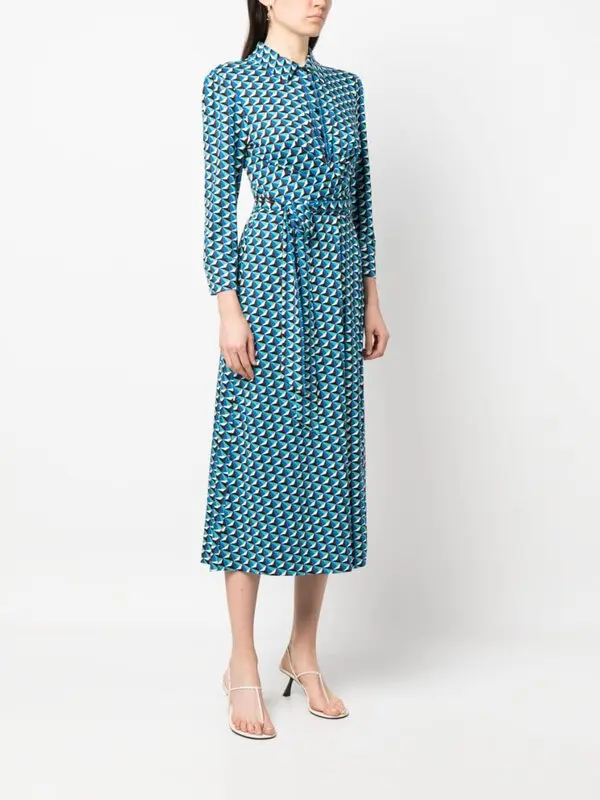 Diane Von Furstenberg Geometric-pattern Midi Dress