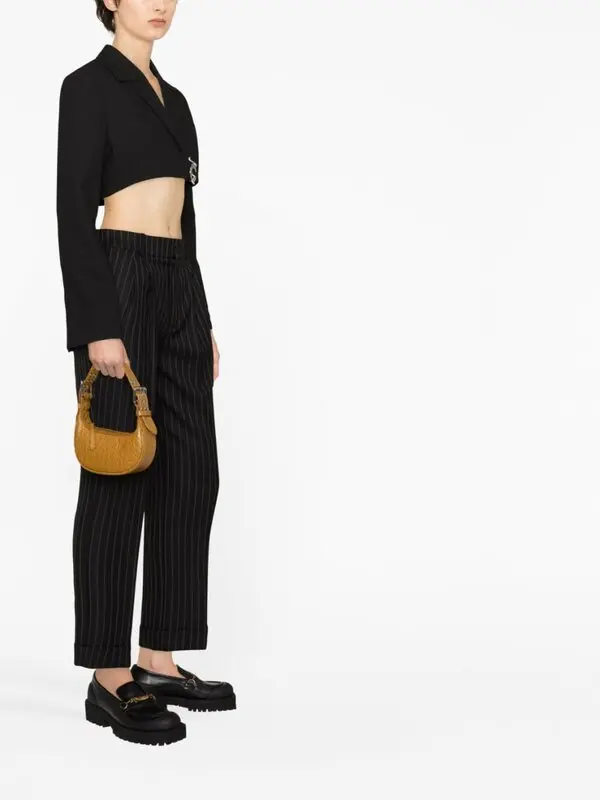 GANNI Cropped Organic Cotton Blazer