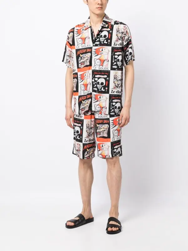 ENDLESS JOY Graphic-print Short-sleeve Shirt - White
