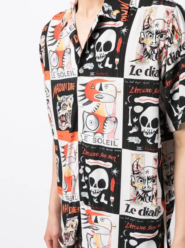 ENDLESS JOY Graphic-print Short-sleeve Shirt - White