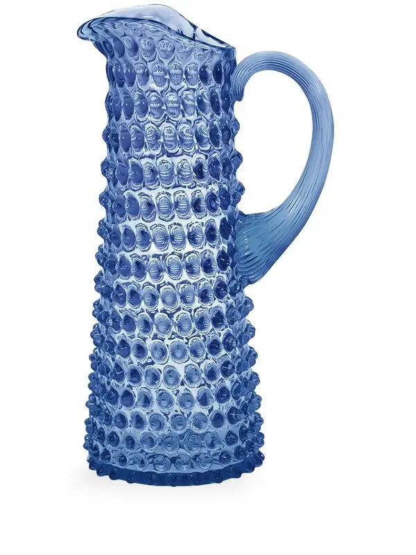 KLIMCHI Hobnail Crystal Tall Jug - Blue