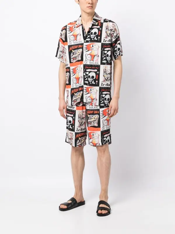 ENDLESS JOY Graphic-print Bermuda Shorts