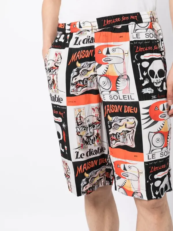ENDLESS JOY Graphic-print Bermuda Shorts