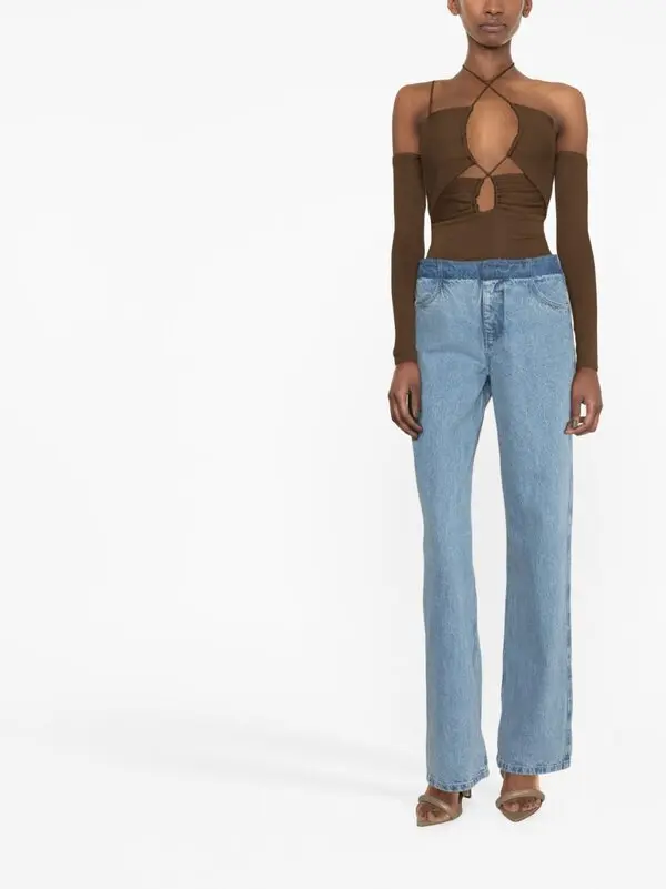 Christopher Esber Deconstruct Straight-leg Jeans - Blue