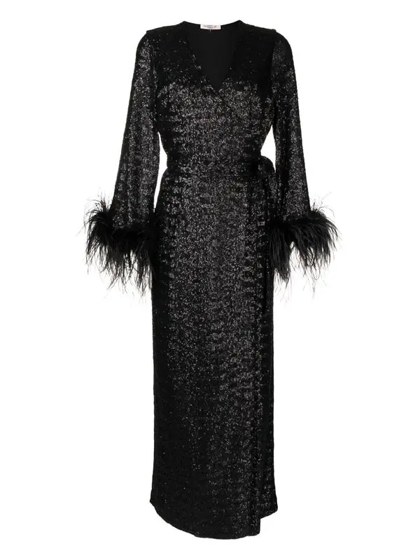GILDA & PEARL Seraphina Long Robe - Black