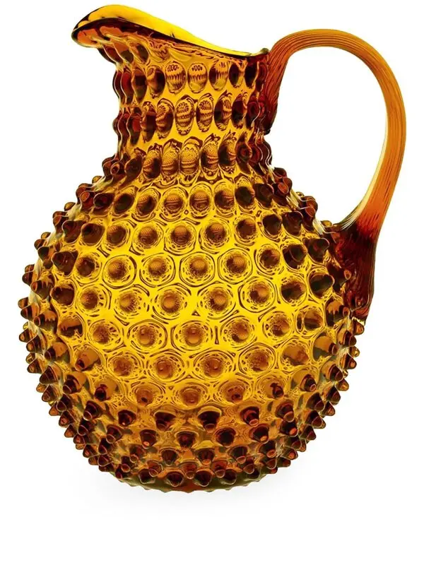 KLIMCHI Hobnail Crystal Jug - Yellow
