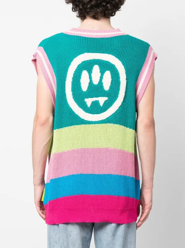 BARROW Intarsia-knit Logo Vest