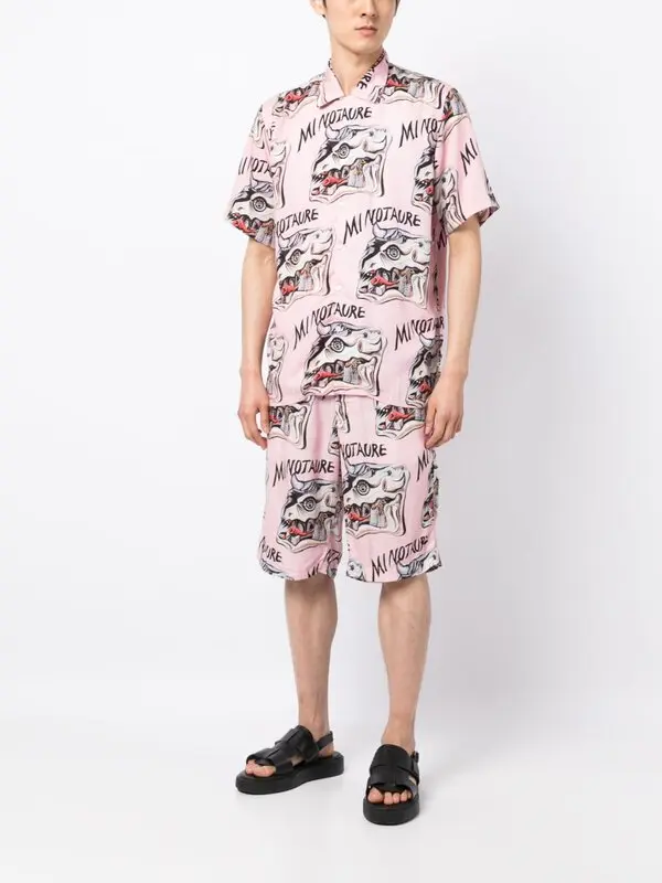 ENDLESS JOY Minotaure Short-sleeve Shirt - Pink