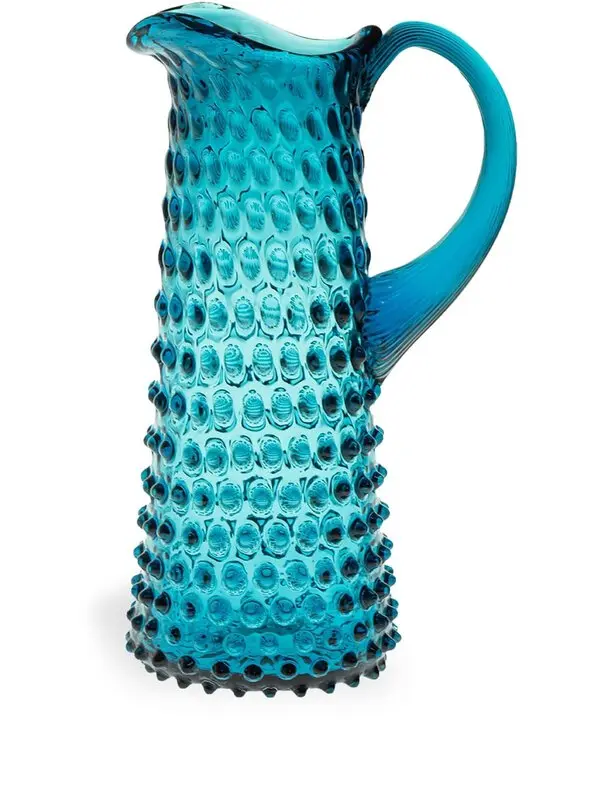 KLIMCHI Hobnail Crystal Tall Jug - Blue