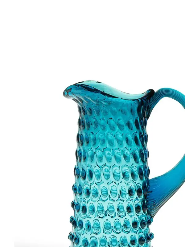 KLIMCHI Hobnail Crystal Tall Jug - Blue
