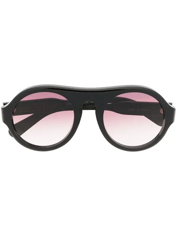 Chloé Pilot-frame Gradient-lens Sunglasses - Black