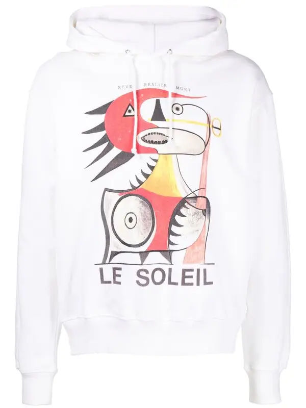 ENDLESS JOY Le Soleil Cotton Hoodie - White
