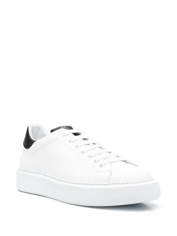 GIULIANO GALIANO Contrasting-detail Leather Sneakers