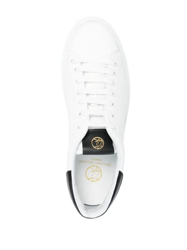 GIULIANO GALIANO Contrasting-detail Leather Sneakers