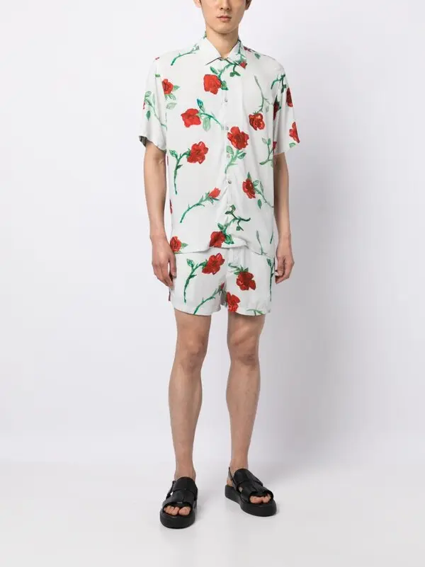ENDLESS JOY Rose-print Shorts