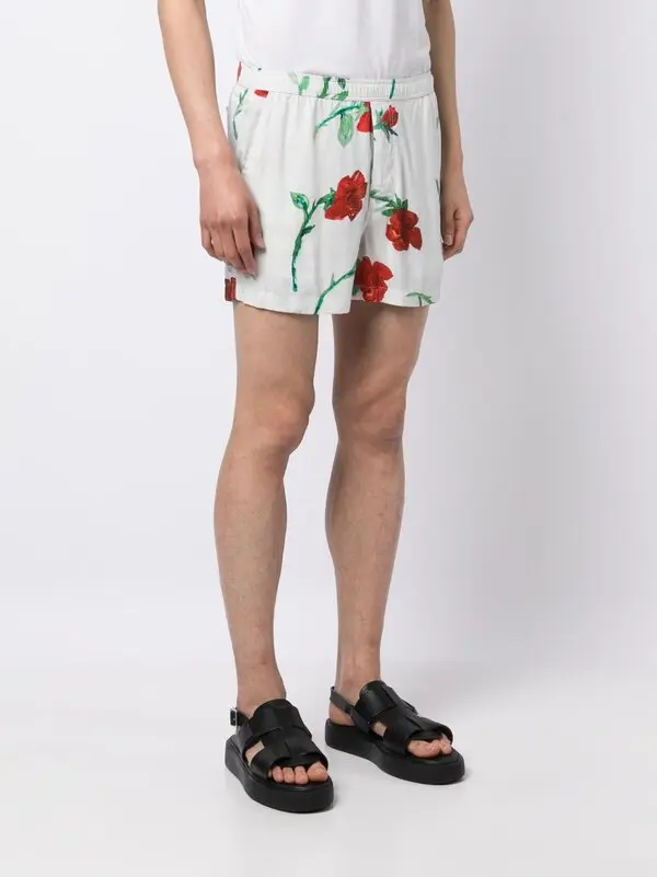 ENDLESS JOY Rose-print Shorts