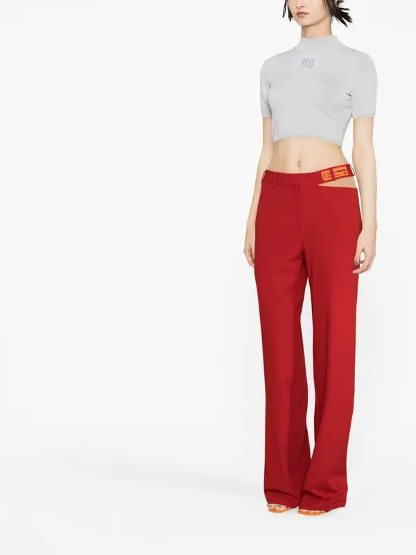 Heron Preston Cut-out Straight-leg Trousers - Red