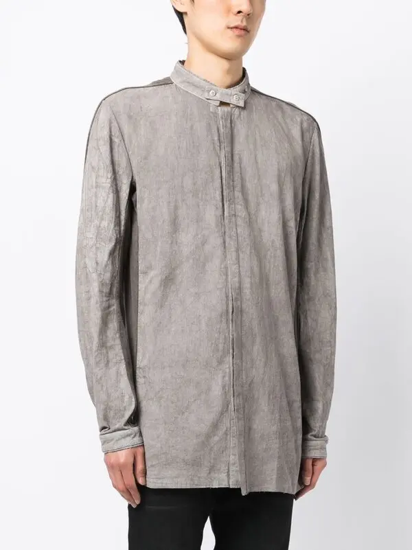 Boris Bidjan Saberi Stand-up-collar Cotton Shirt