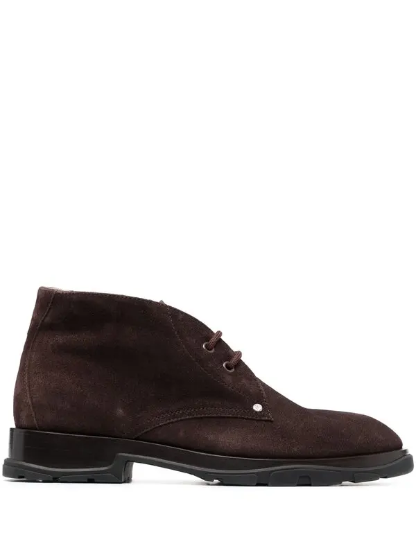 Alexander McQueen Lace-up Suede Boots
