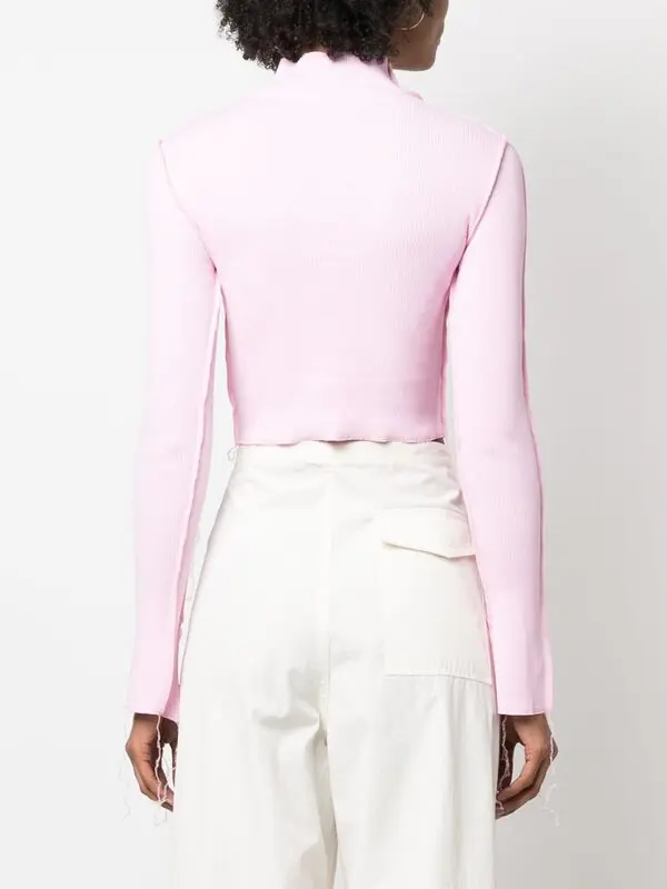 JULFER Fine-ribbed Cropped Top