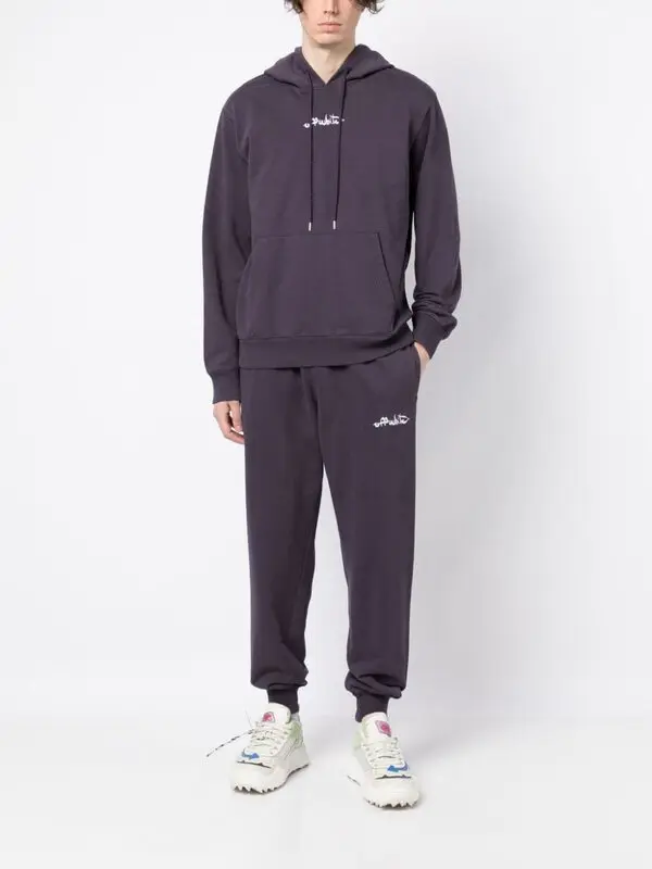 Off-White Embroidered-logo Cotton Hoodie