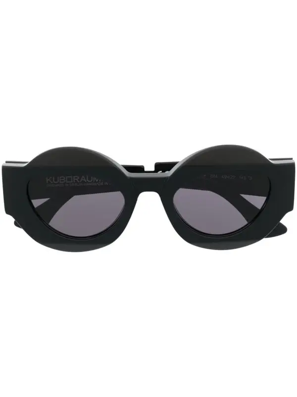 KUBORAUM Round-frame Tinted Sunglasses - Black