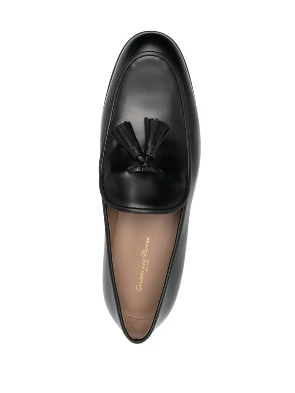 Gianvito Rossi Tassel-Detail Leather Loafers - Black - 40  display picture 1
